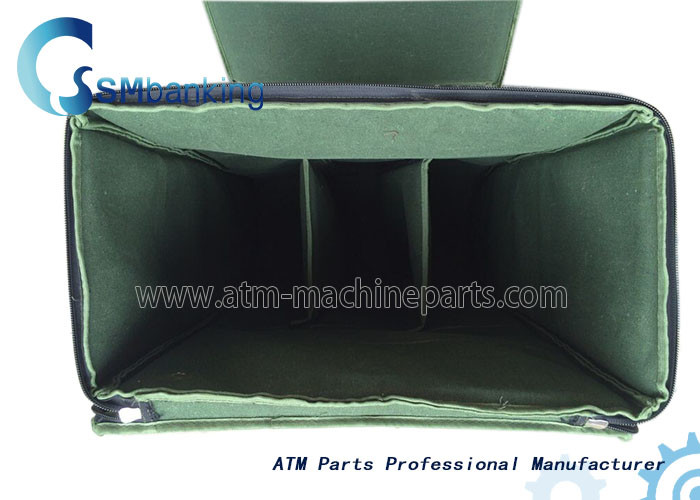 Green ATM Spare Parts Cassette Bag With Five Cassettes , Automated ...